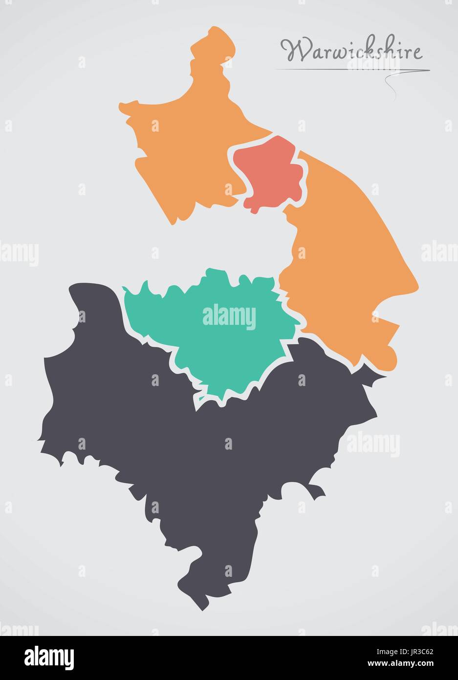 Map of warwickshire Stock Vector Images - Alamy