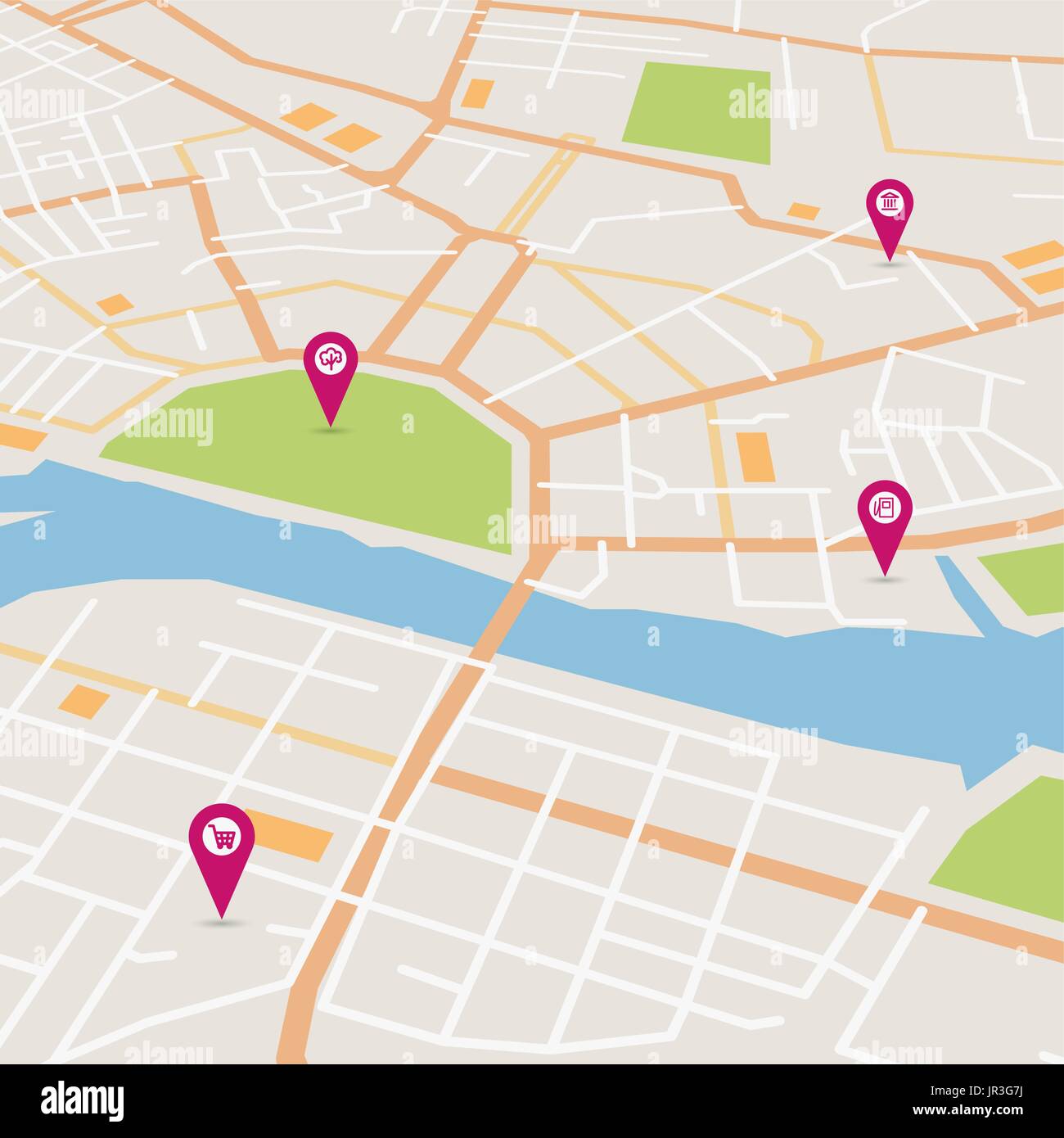 Vector city map Stock Vector Image & Art - Alamy