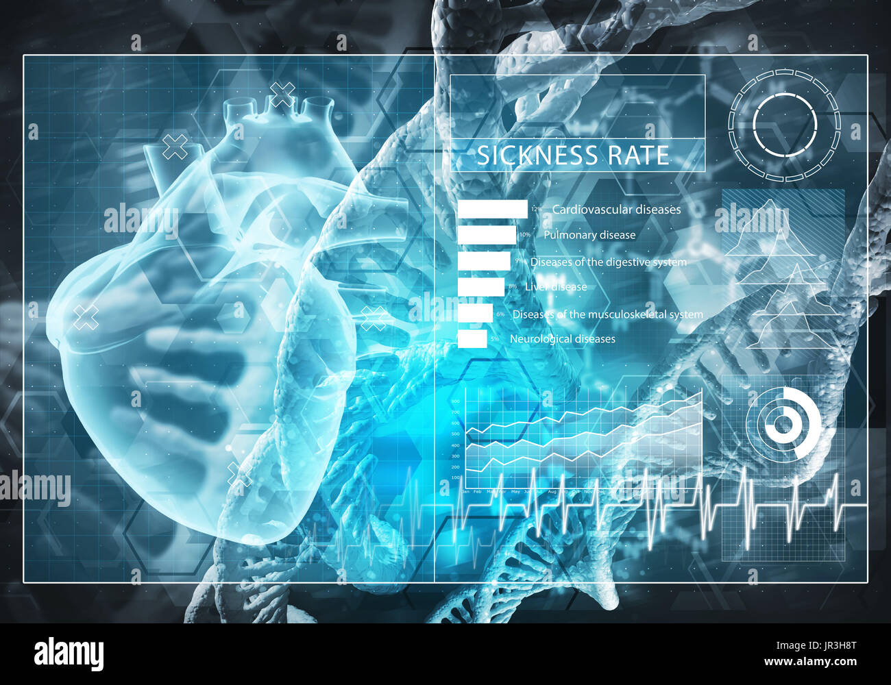 Medicine user interface Stock Photo - Alamy