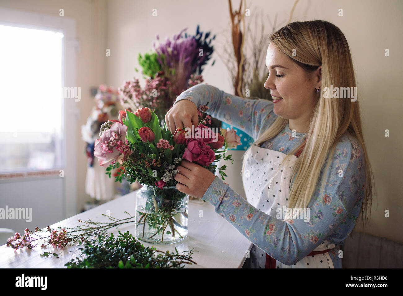 Romantic woman florist in hi-res stock photography and images - Alamy
