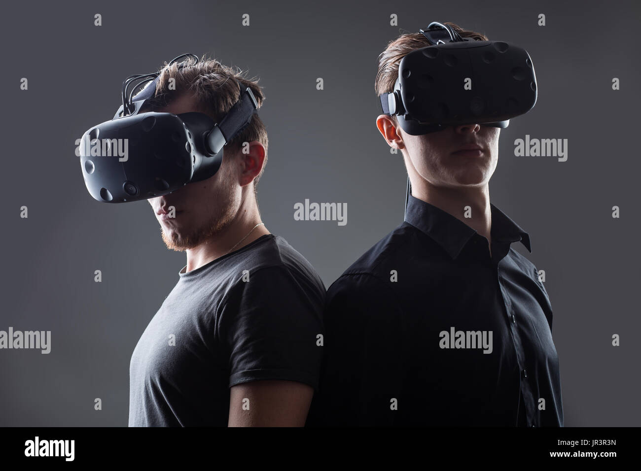 Shot two young men testing hi-res stock photography and images - Alamy