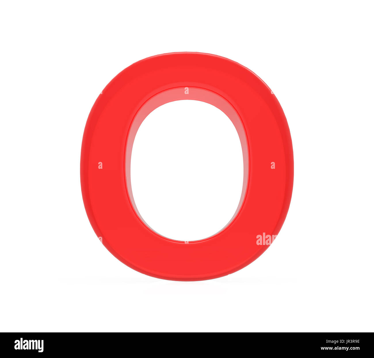 red letter O, 3D rendering graphic isolated on white background Stock ...