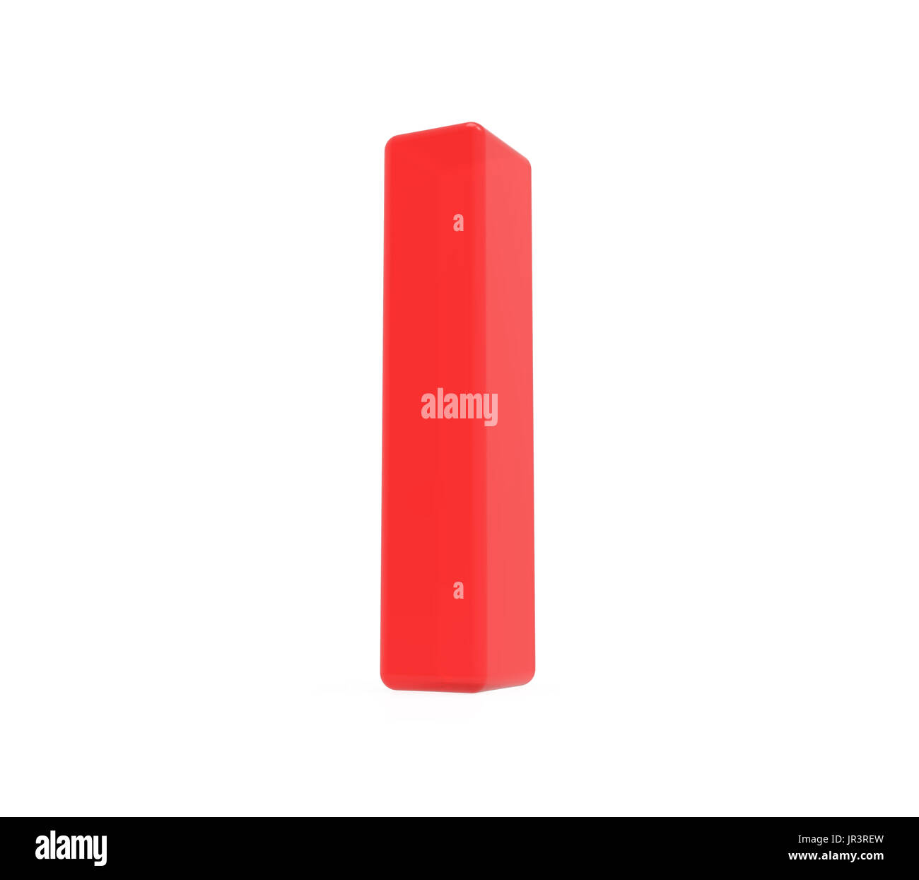 red letter I, 3D rendering graphic isolated on white background Stock ...