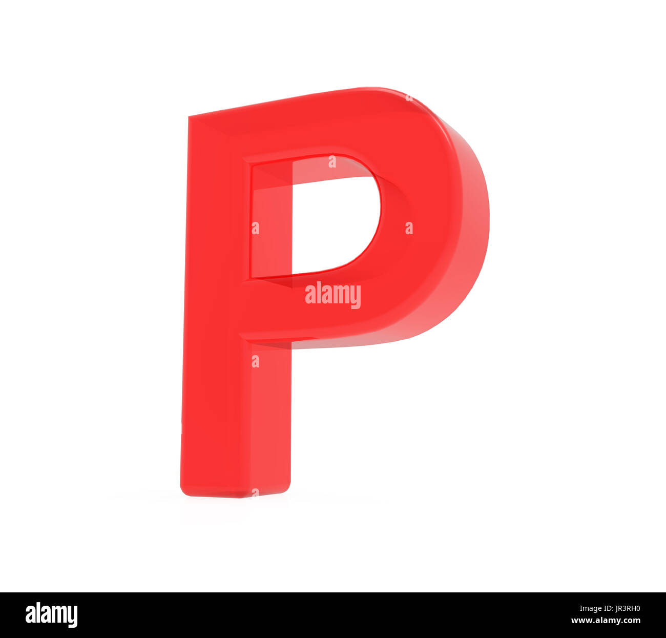 red letter P, 3D rendering graphic isolated on white background Stock ...