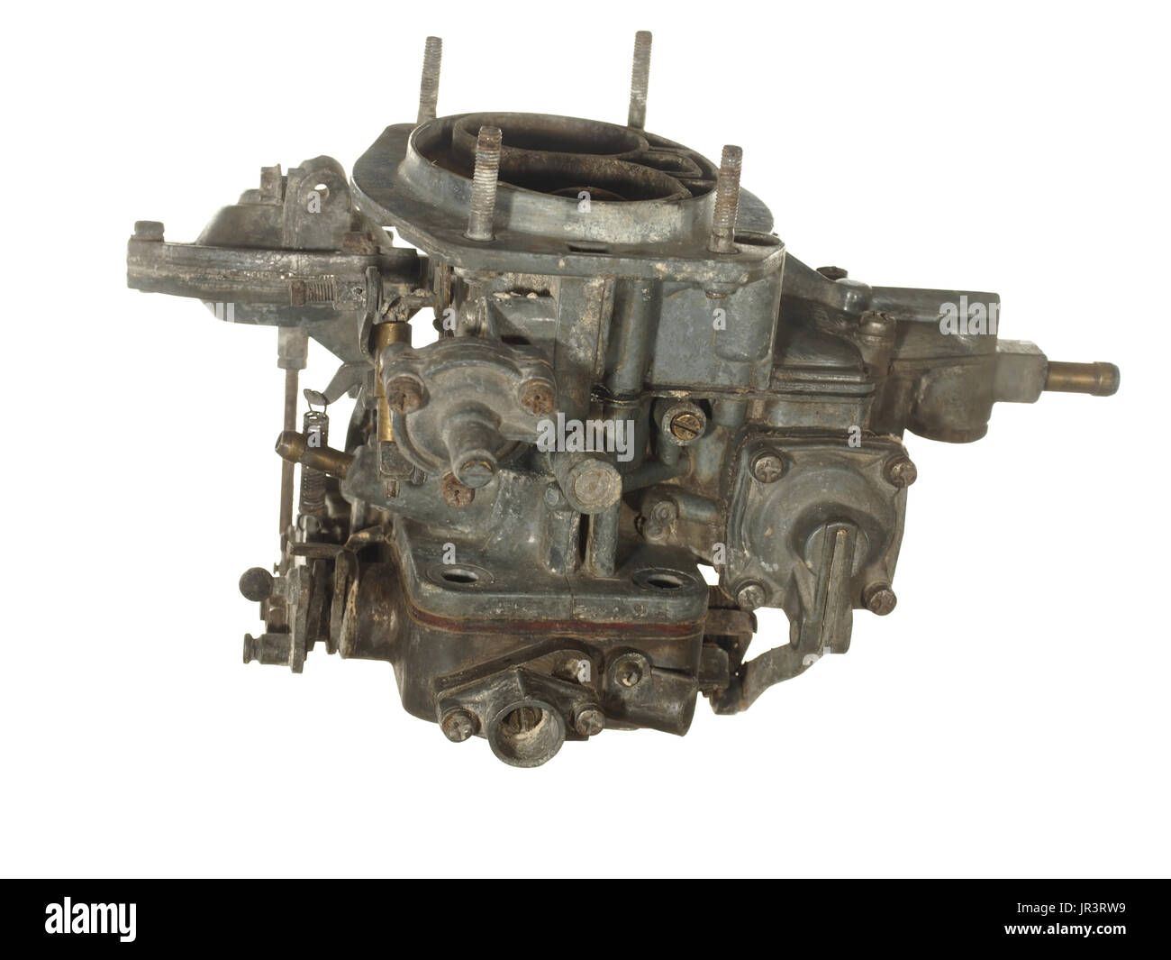 Old worn carburettor from an old car isolated on white background Stock ...