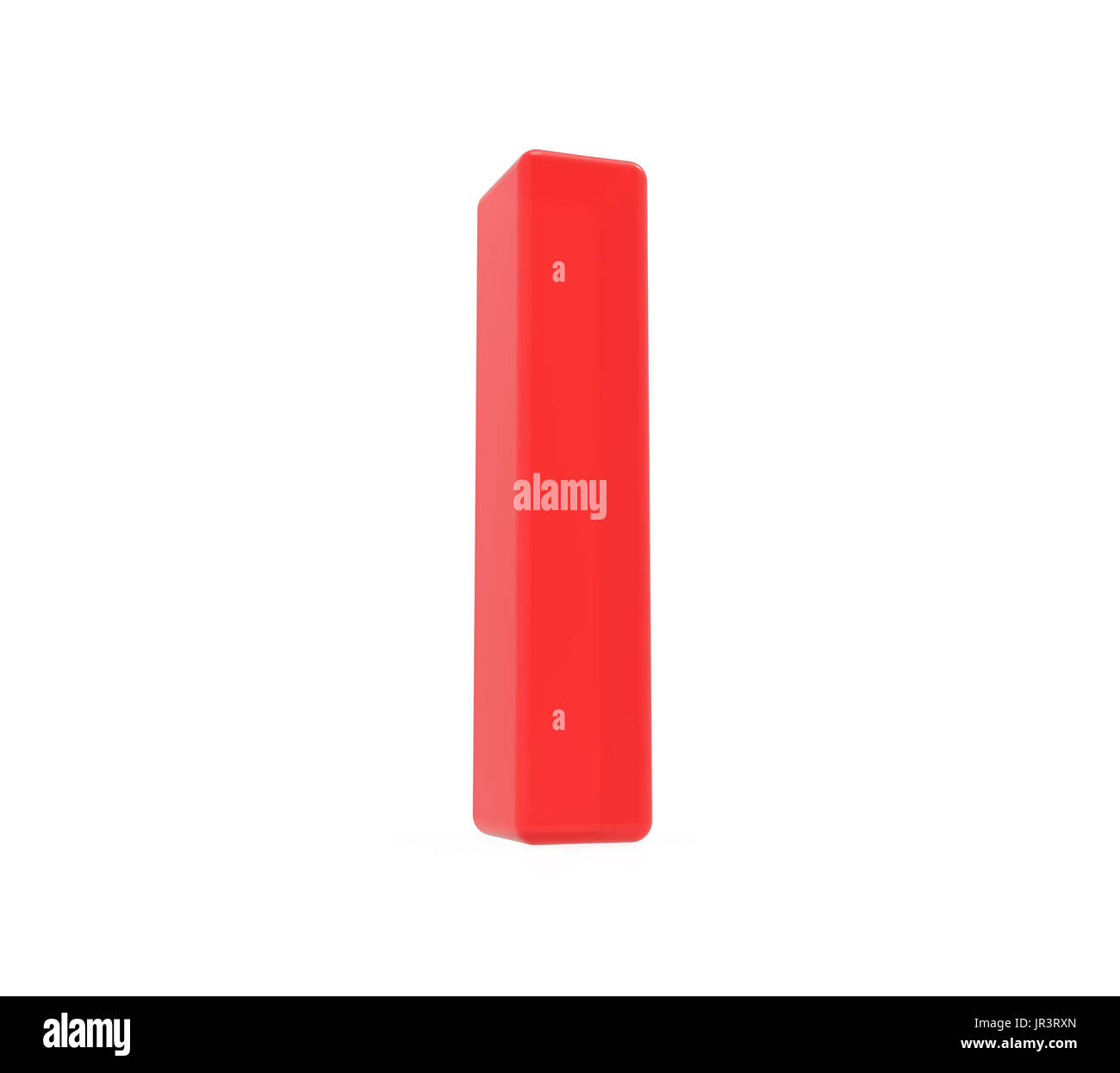 red letter I, 3D rendering graphic isolated on white background Stock ...