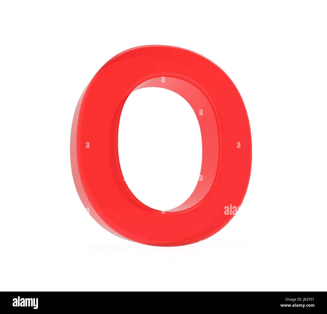 red letter O, 3D rendering graphic isolated on white background Stock ...