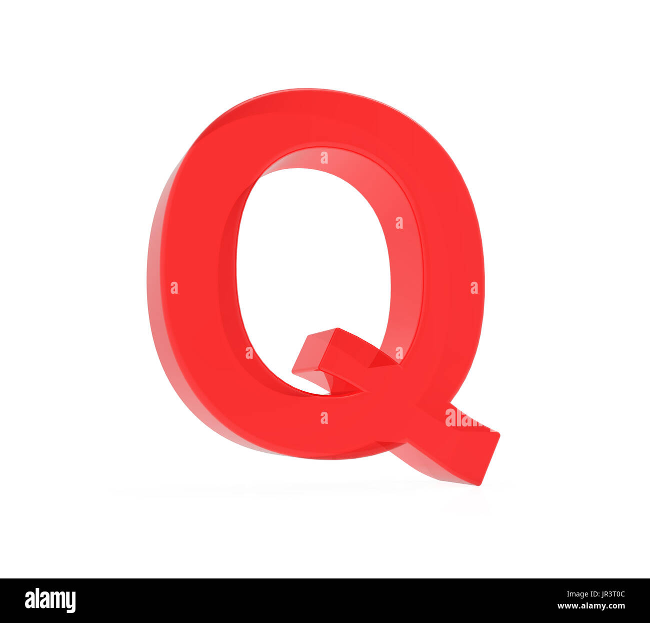 red letter Q, 3D rendering graphic isolated on white background Stock ...