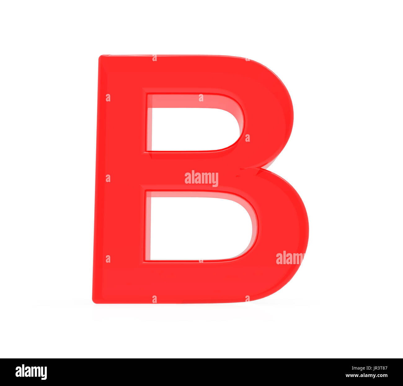 red letter B, 3D rendering graphic isolated on white background Stock ...