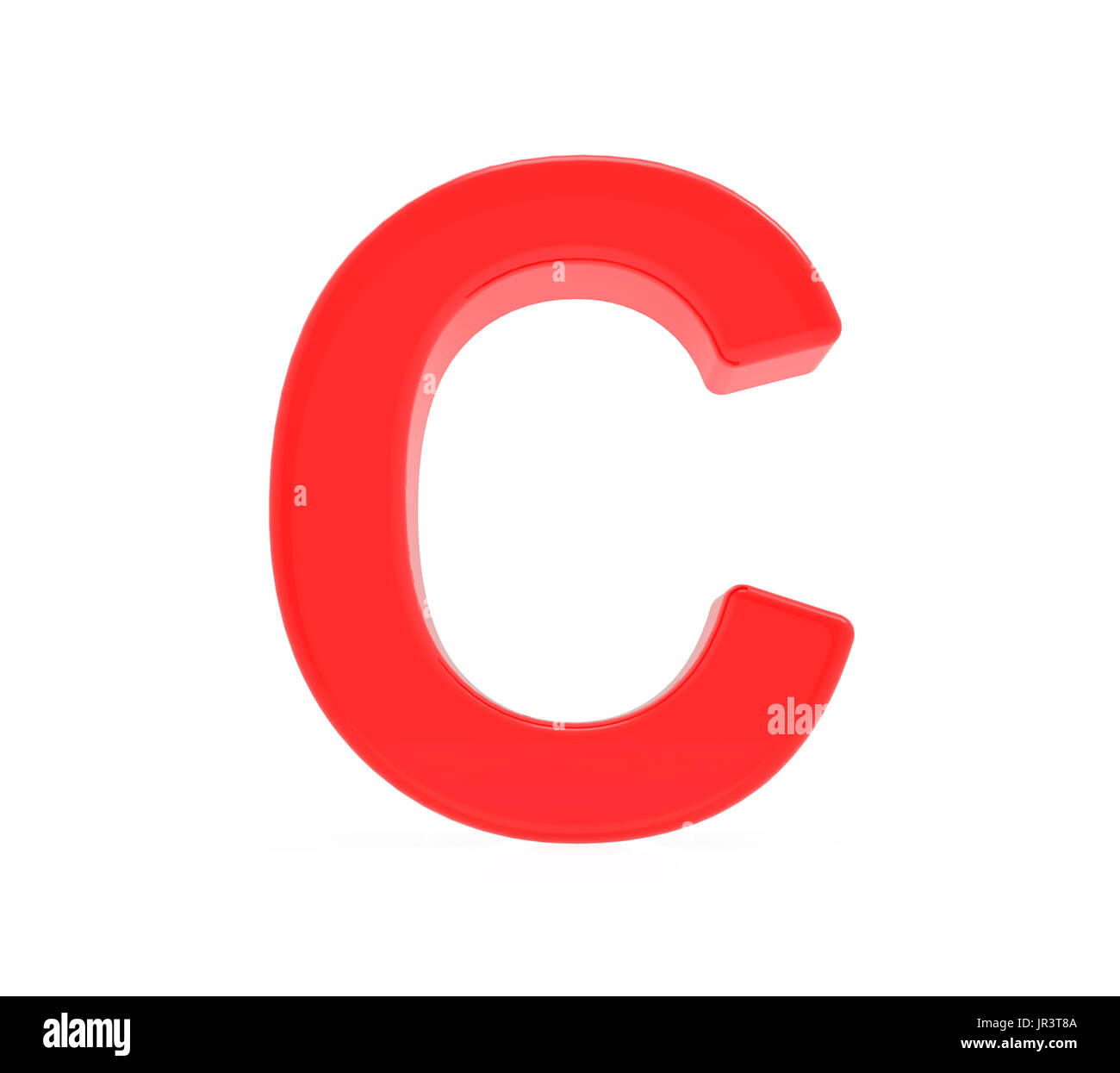 red letter C, 3D rendering graphic isolated on white background Stock ...