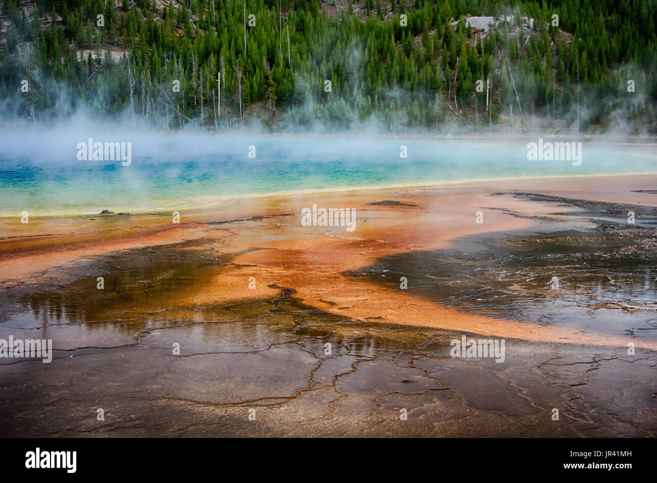 Yellowstone National Park's Midway Geyser Basin Stock Photo - Alamy