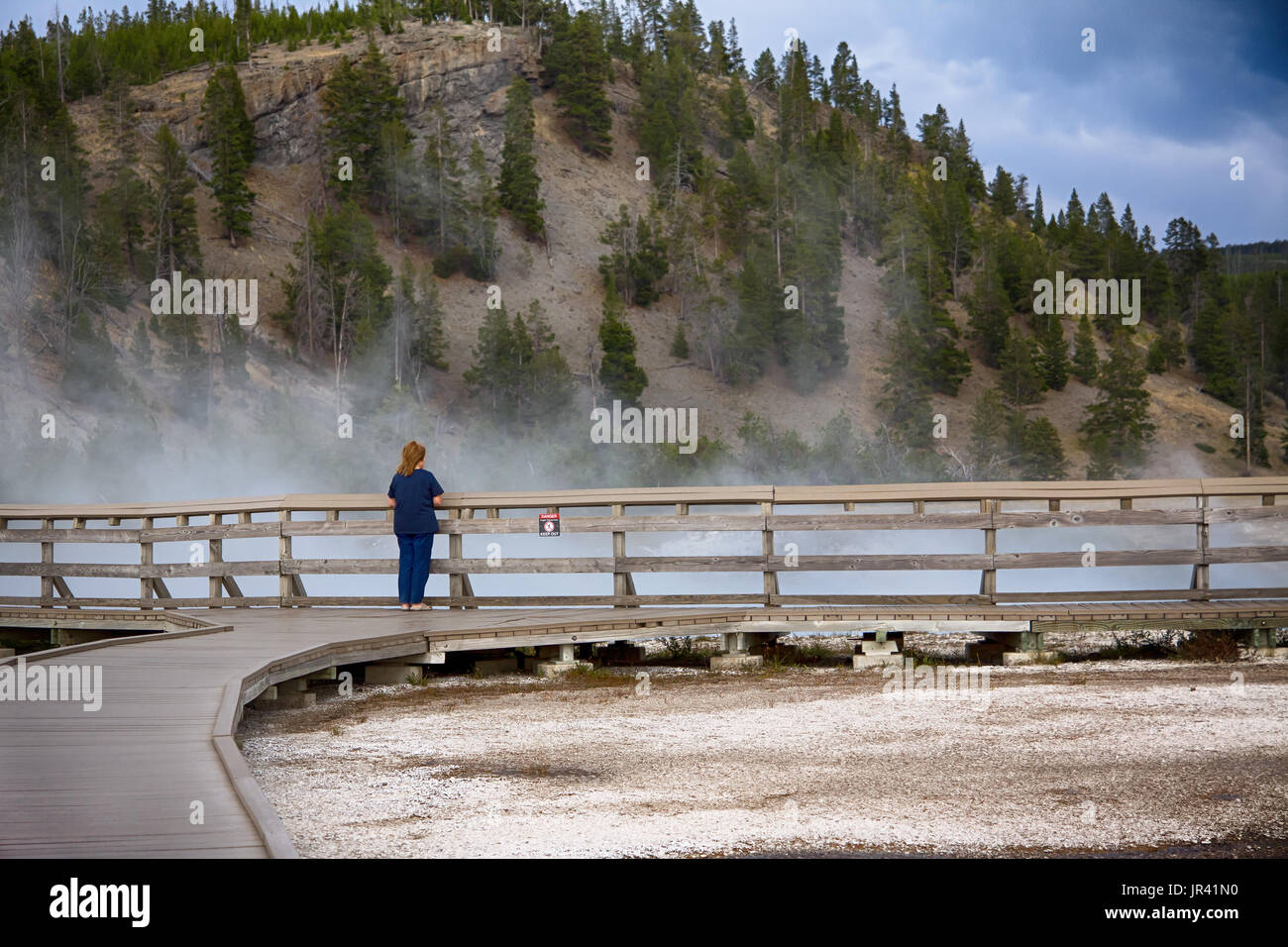 Yellowstone National Park's Midway Geyser Basin Stock Photo - Alamy
