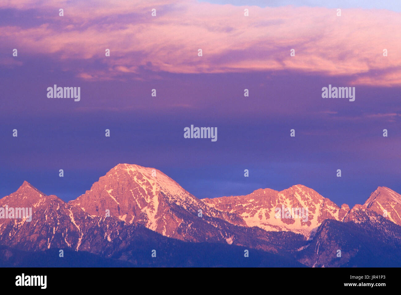 mission mountains in sunset light near ronan, montana Stock Photo - Alamy