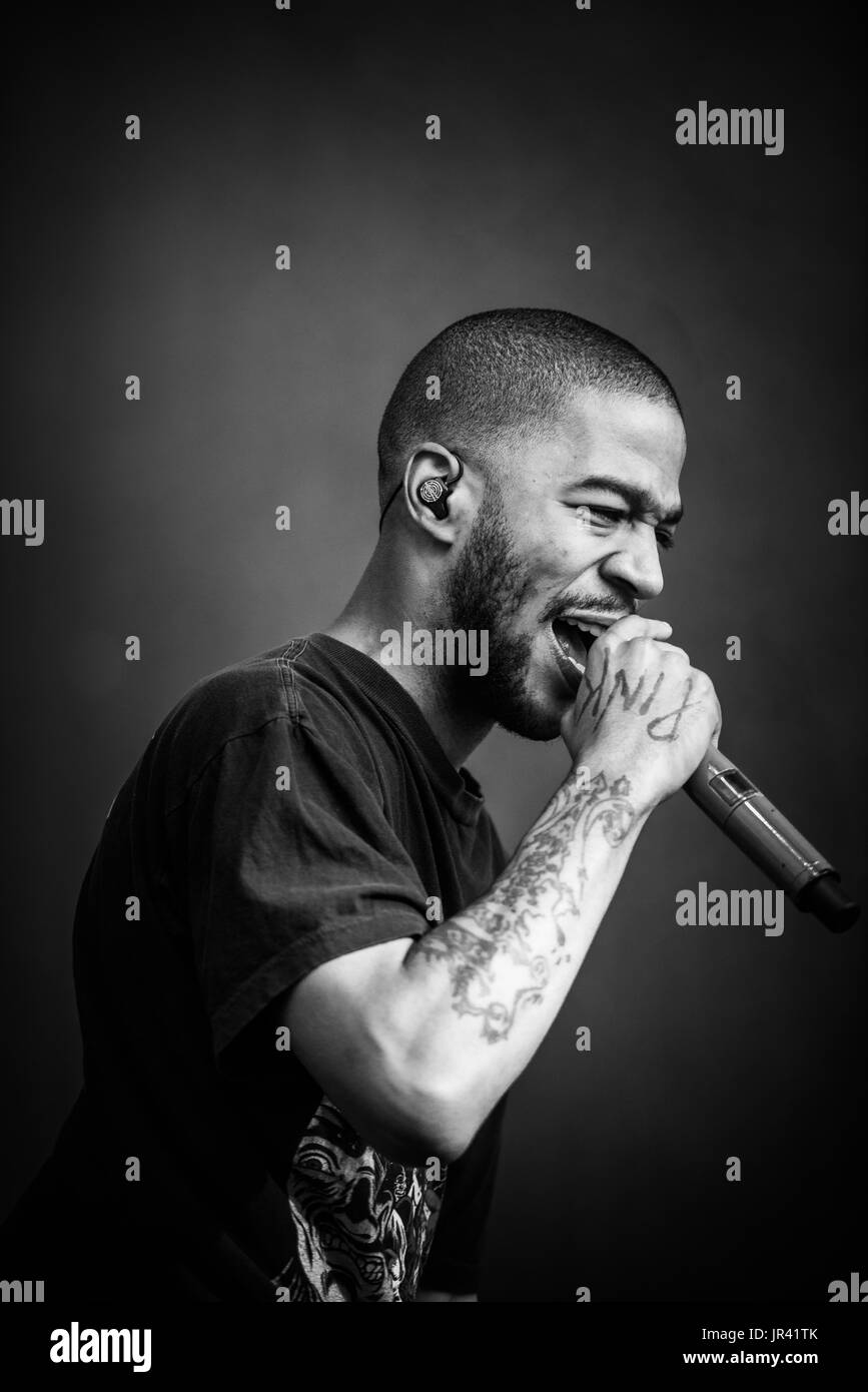Kid Cudi performing at a music festival in British Columbia Canada in ...