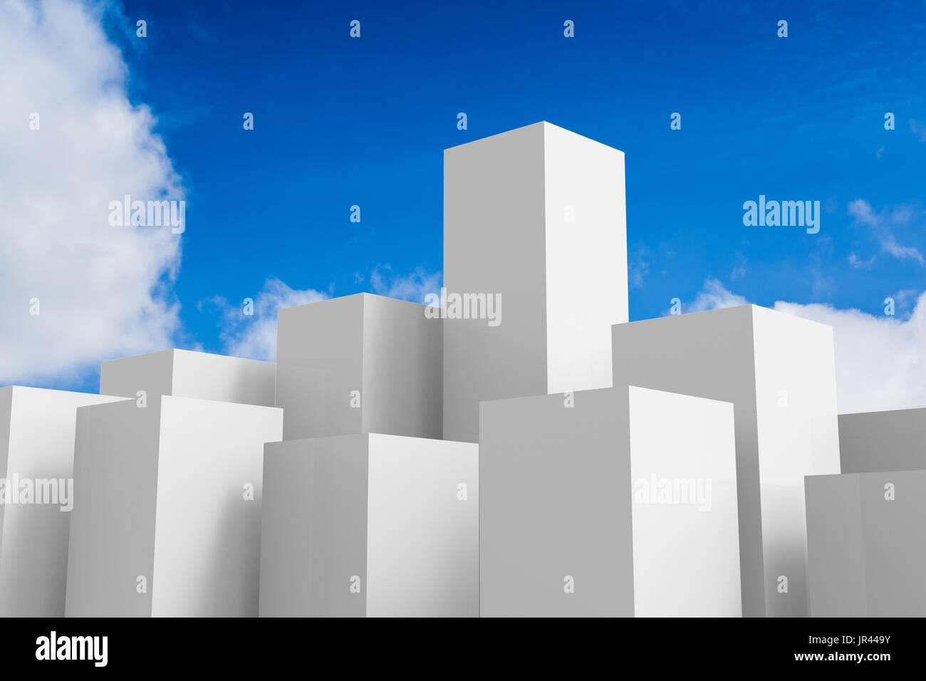 3d rendering white blocks hi-res stock photography and images - Alamy