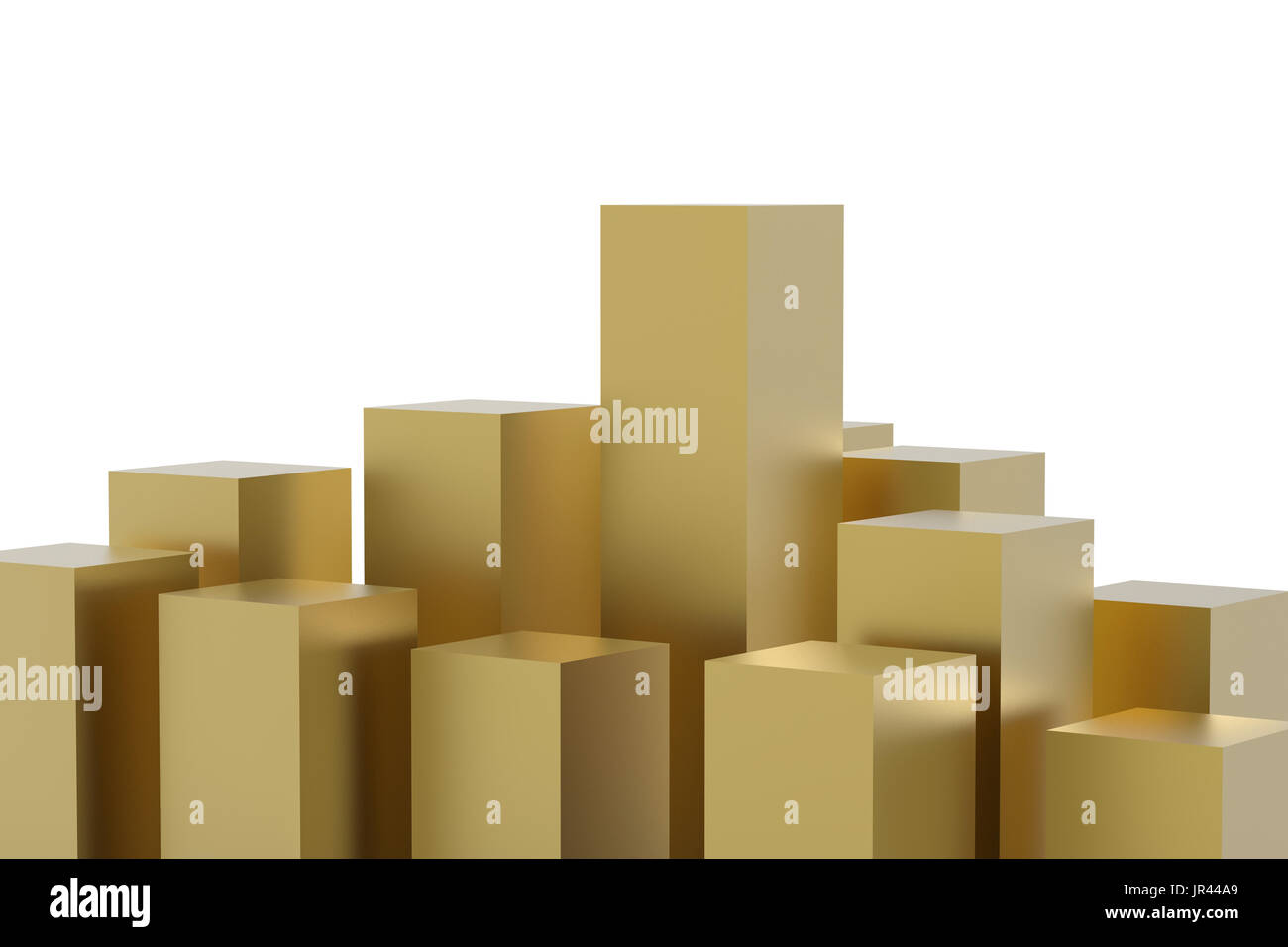 3d rendering golden building white hi-res stock photography and images ...