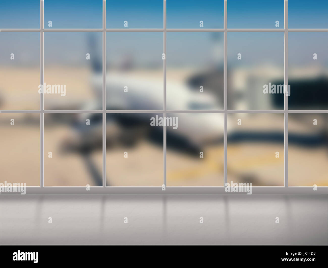 airport terminal with airplane blurred background Stock Photo - Alamy