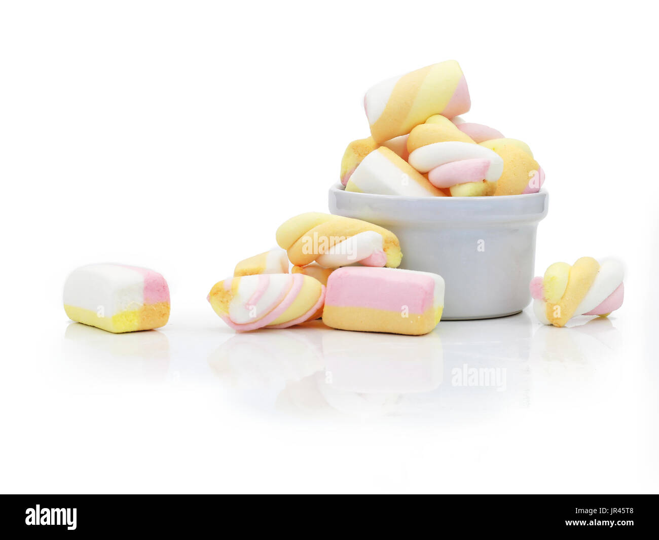 Colorful marshmallows on pink hi-res stock photography and images - Alamy