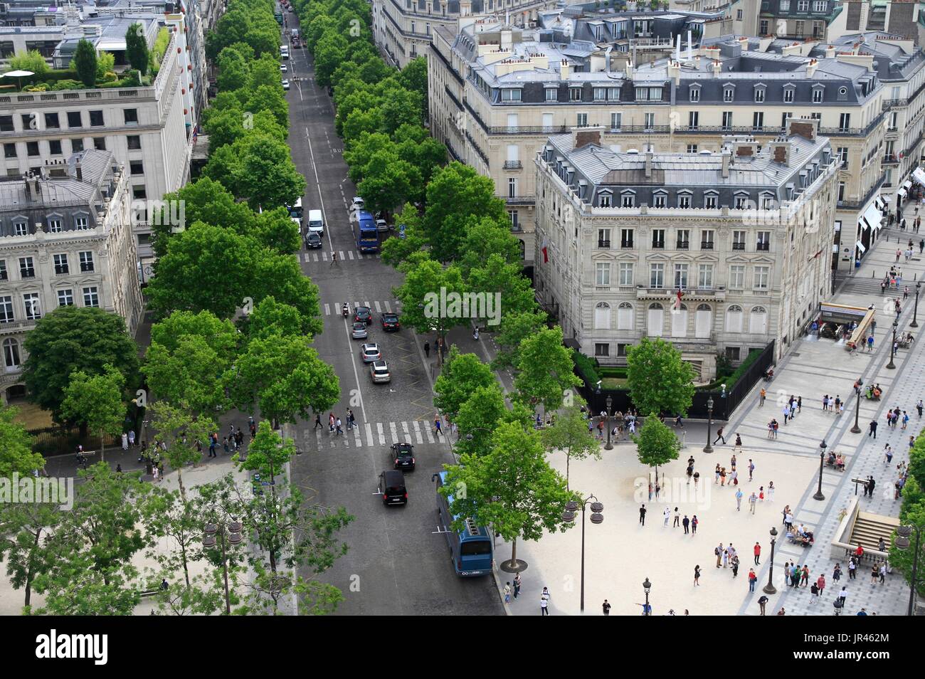 Haussmann building of the Qatari embassy, in the center of Paris, Ile ...