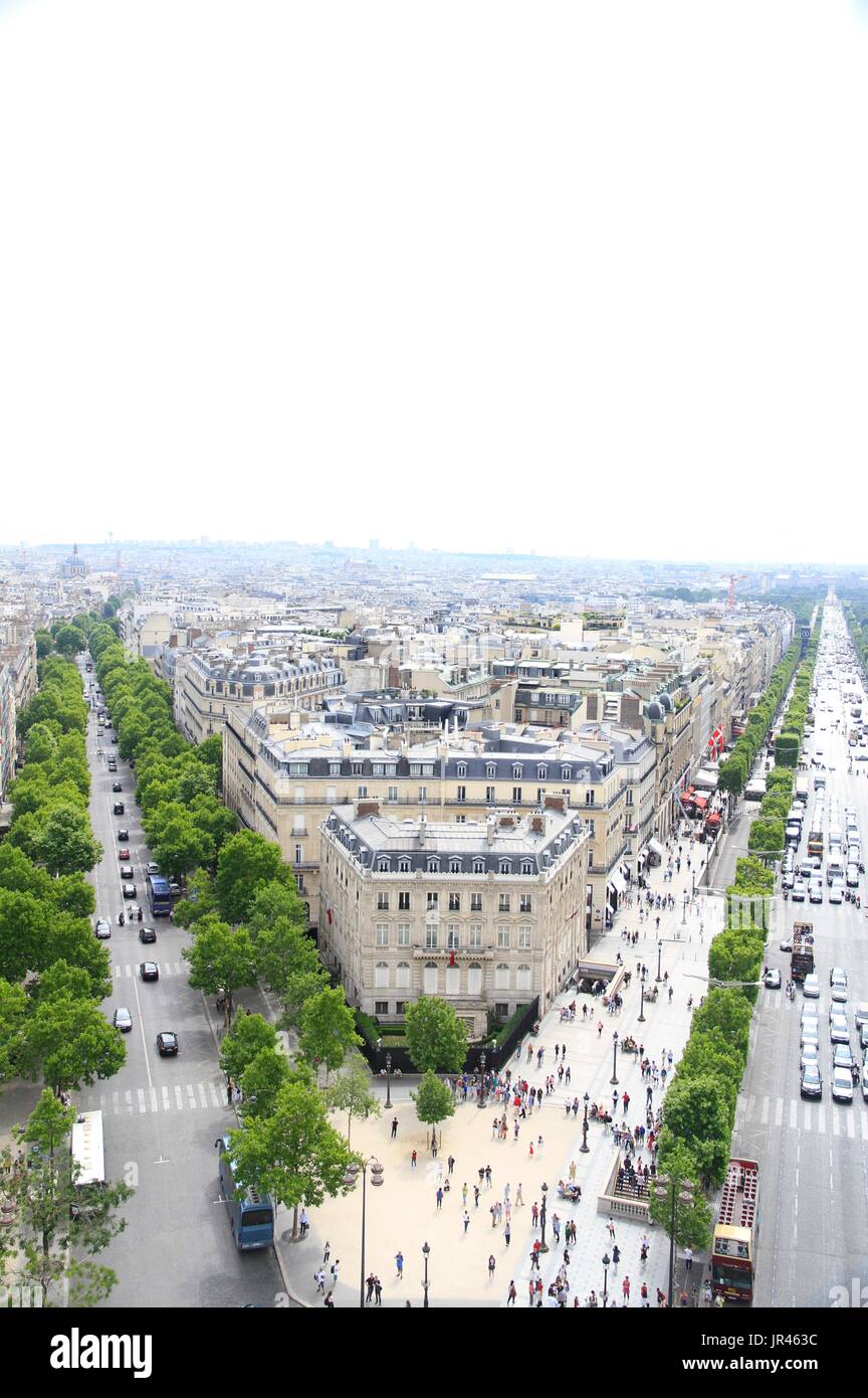 Haussmann building of the Qatari embassy, in the center of Paris, Ile ...