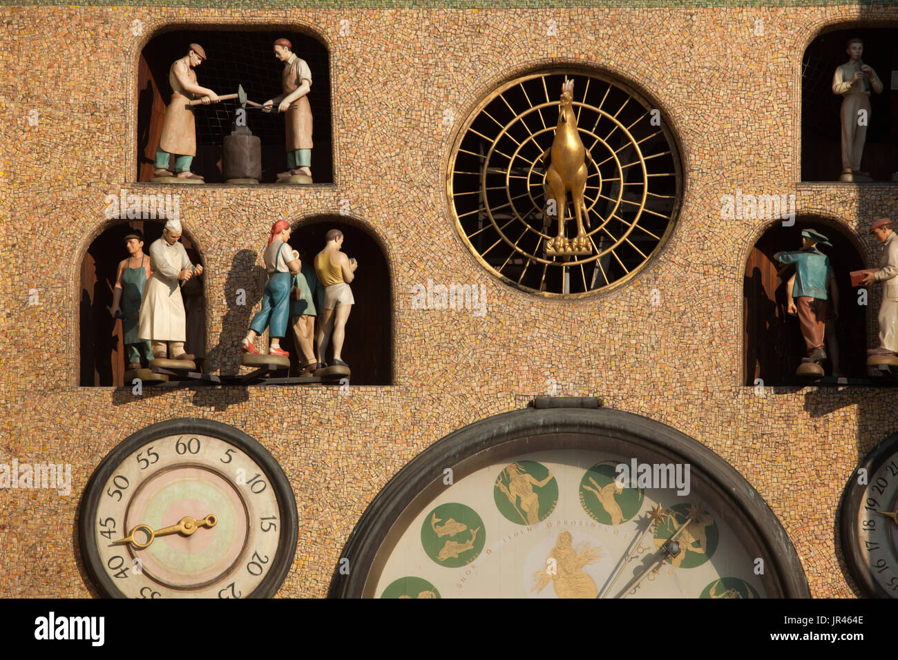 Detail of the Astronomical clock in Olomouc, Czech Republic. The ...