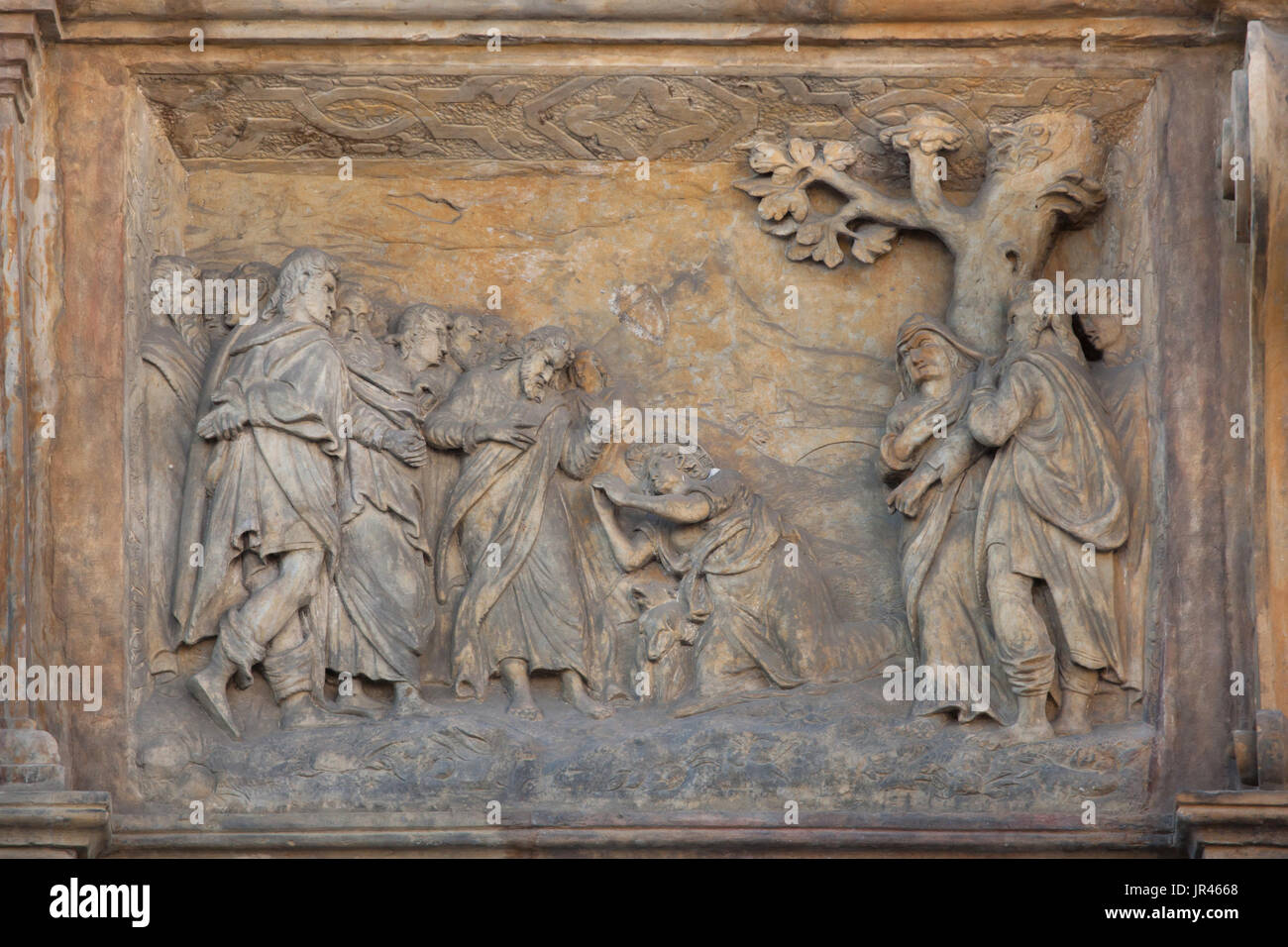 Jesus and the Canaanite Woman. Renaissance relief on the Edelmann ...