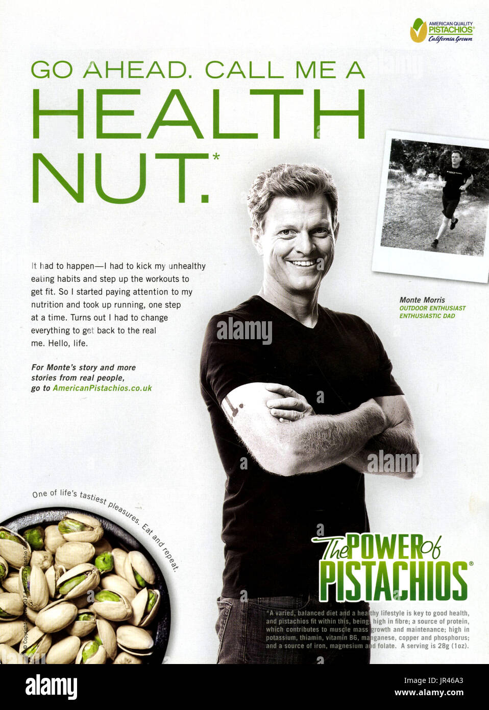 2010s UK American Quality Pistachios Magazine Advert Stock Photo - Alamy