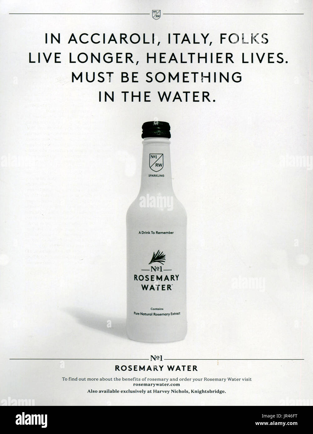 2010s UK No1 Rosemary Water Magazine Advert Stock Photo - Alamy