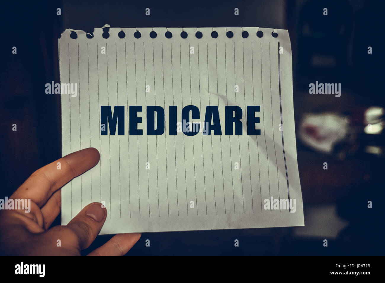medicare written on white paper, health concept background Stock Photo ...