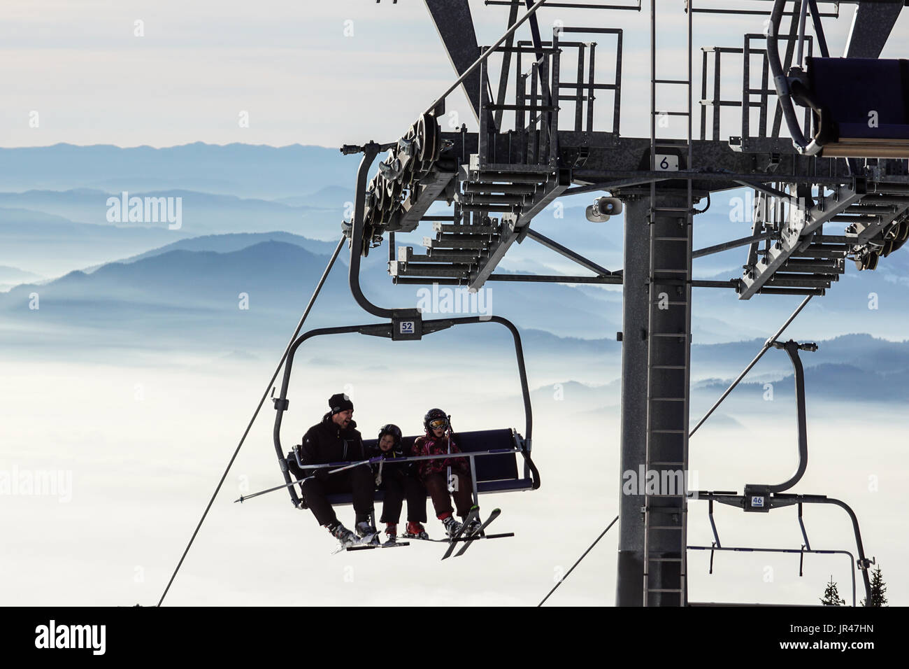 Ski lift cable booth or car, Ropeway and cableway transport sistem for ...