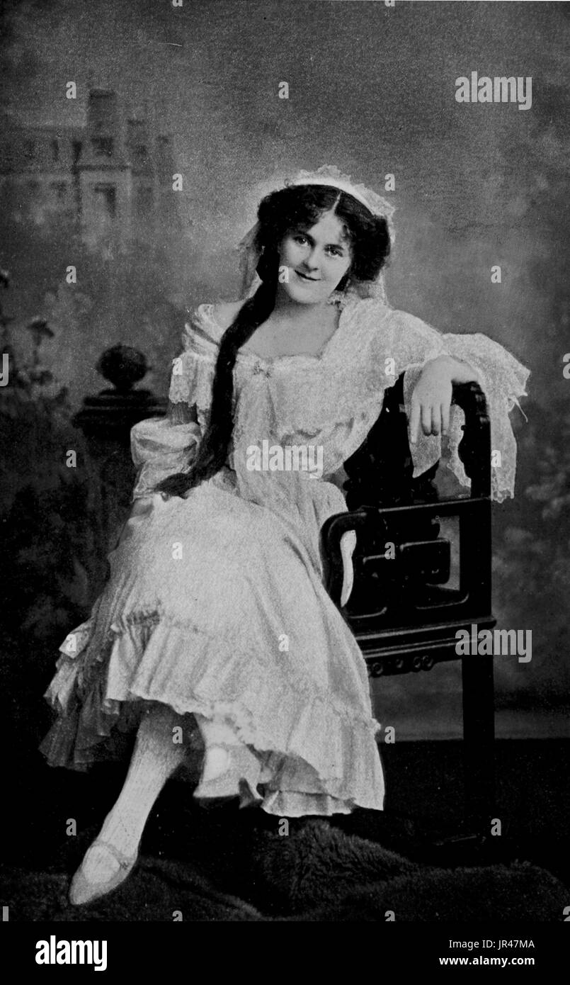 Victorian edwardian actress miss Black and White Stock Photos & Images ...