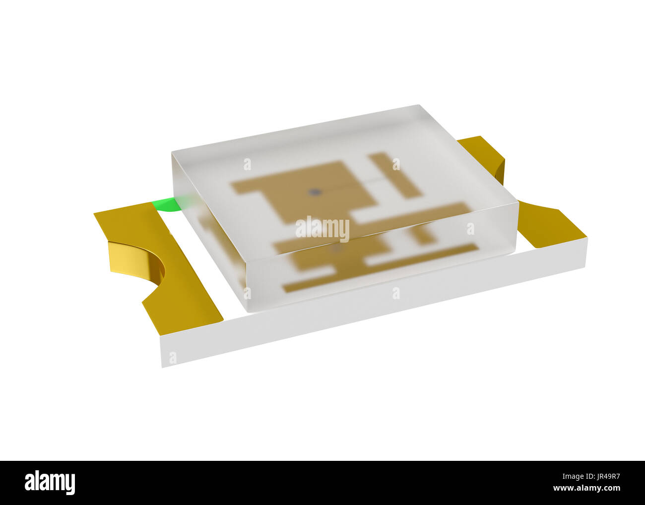 3D realistic render of smd led diode on white background with clipping ...
