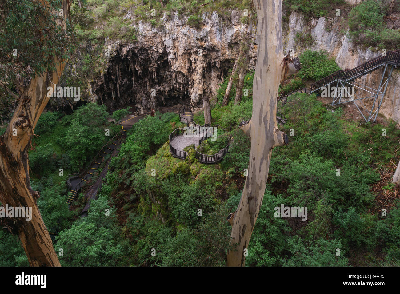Abyss at the entrance of Lake cave, Margaret river region, South ...