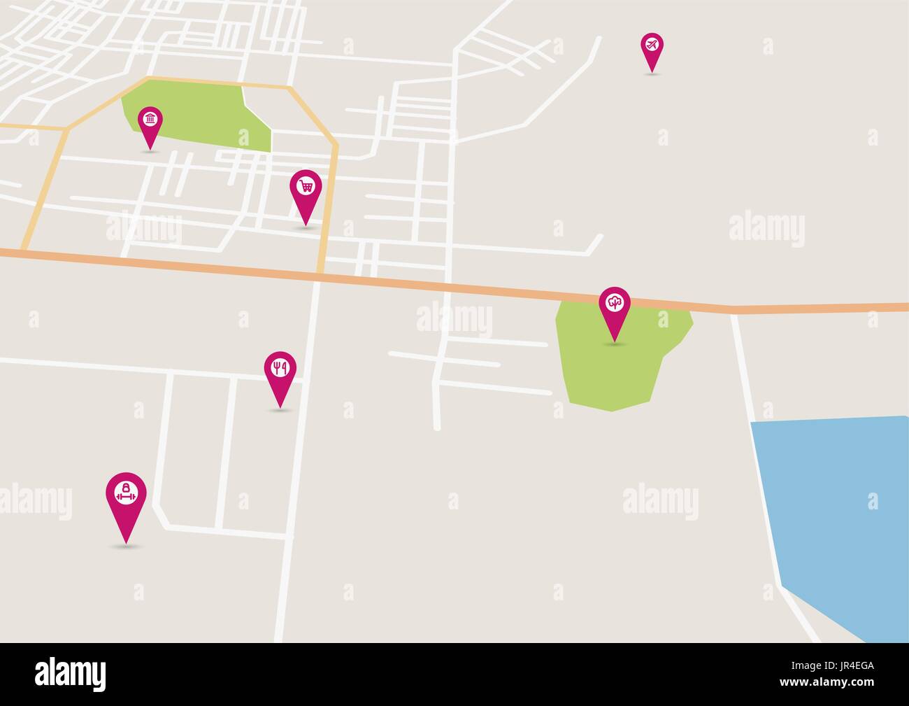 Vector city map Stock Vector Image & Art - Alamy