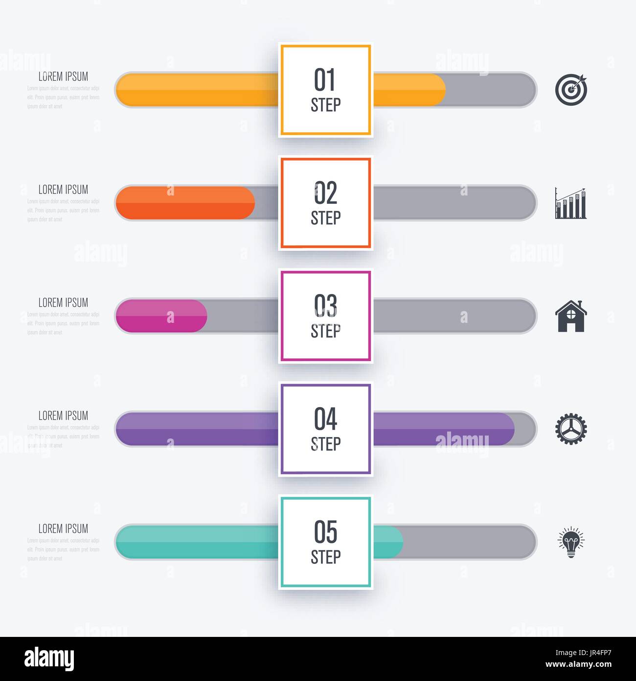 Vector illustration infographic five options Stock Vector Image & Art ...