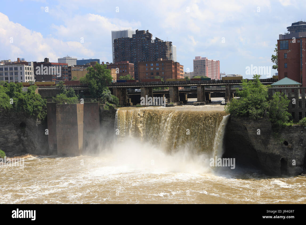 A View of the High Falls in Rochester Stock Photo - Alamy
