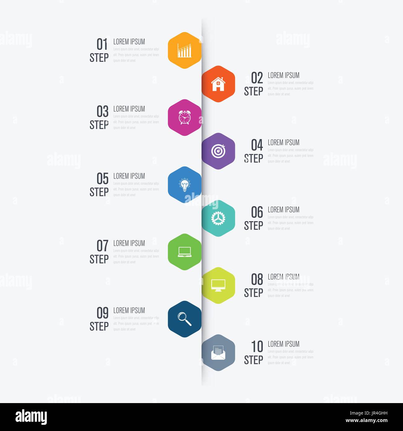 Ten step success infographic hi-res stock photography and images - Alamy