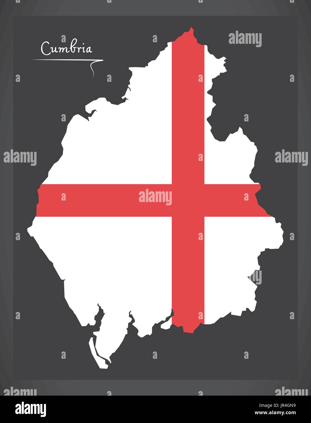Cumbria map Stock Vector Images - Alamy