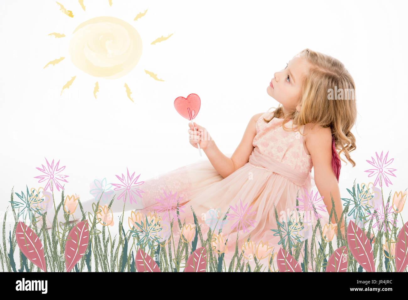 Happy girl enjoying sun Stock Photo - Alamy