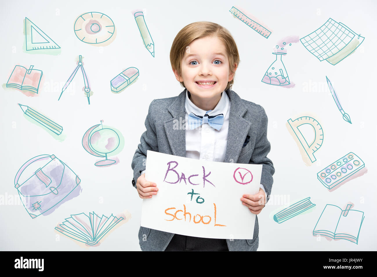 Happy school boy Stock Photo - Alamy