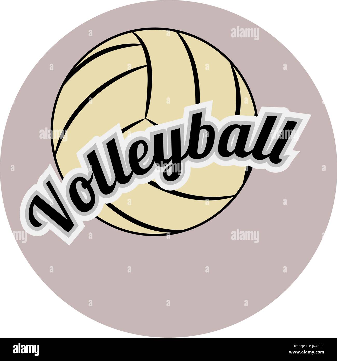 Flat volleyball icon on a white background, vector illustration Stock ...