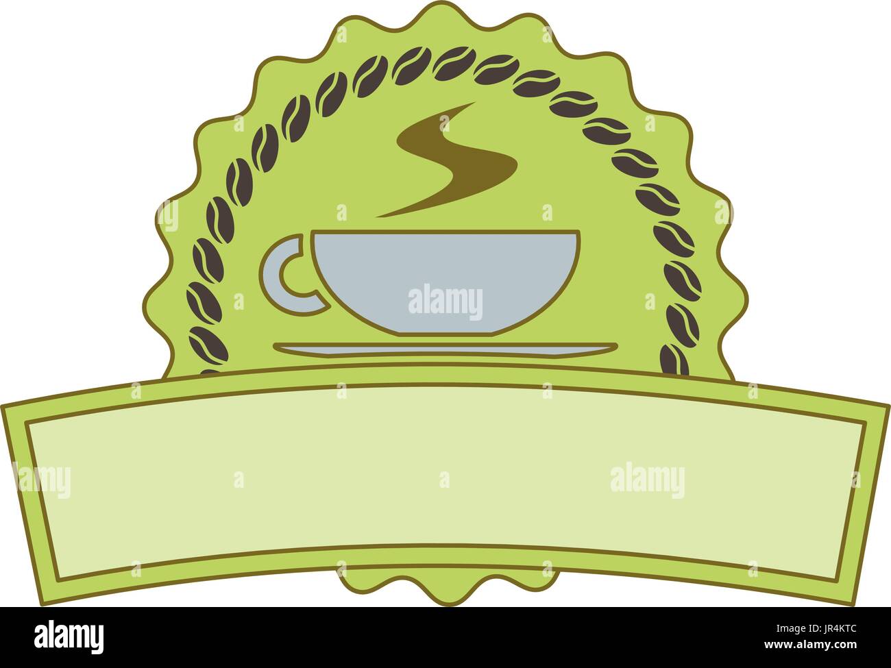 Vector illustration of a coffee label on a white background Stock ...