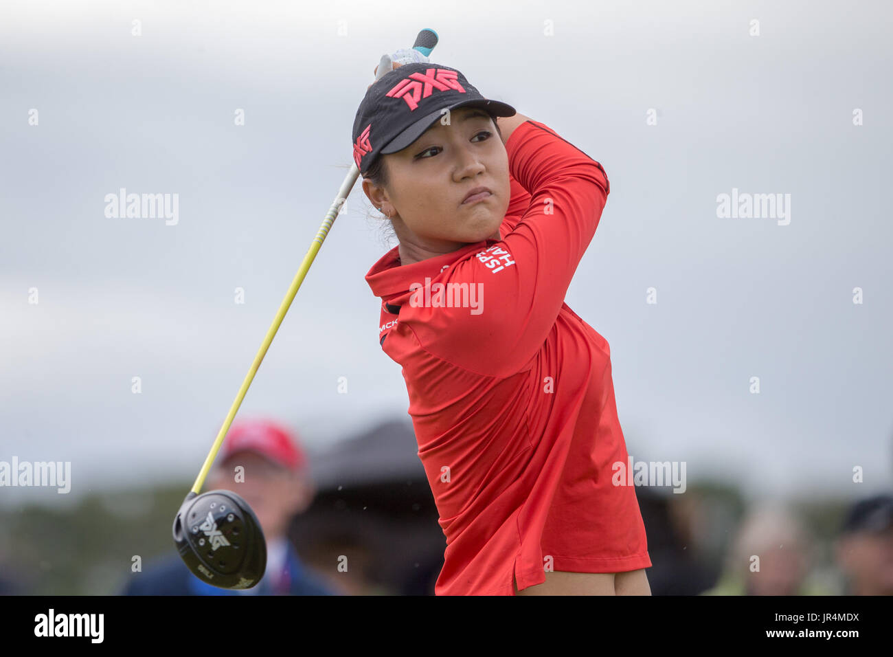 New Zealand's Lydia Ko tees off at the 16th hole during day one of the ...