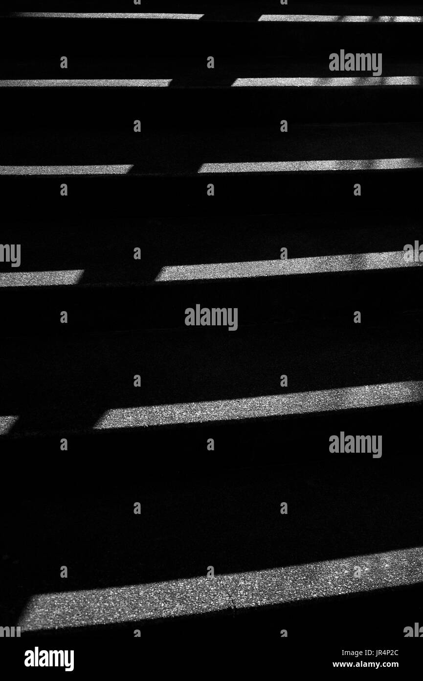 Black and White Image of Steps with high contrast and abstract Stock ...