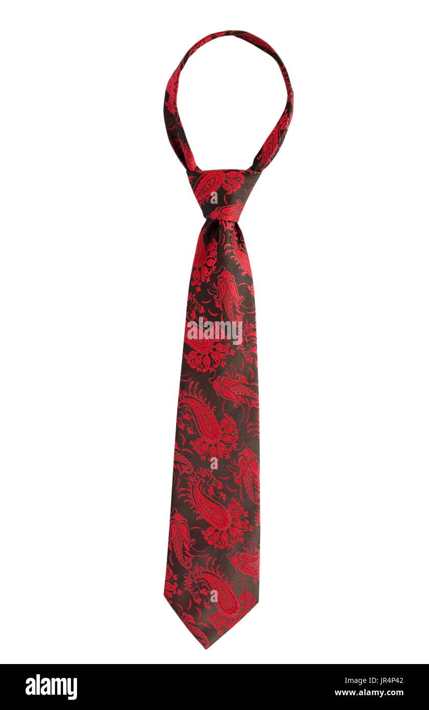 Tie on a white background isolated. Vertical position Stock Photo - Alamy