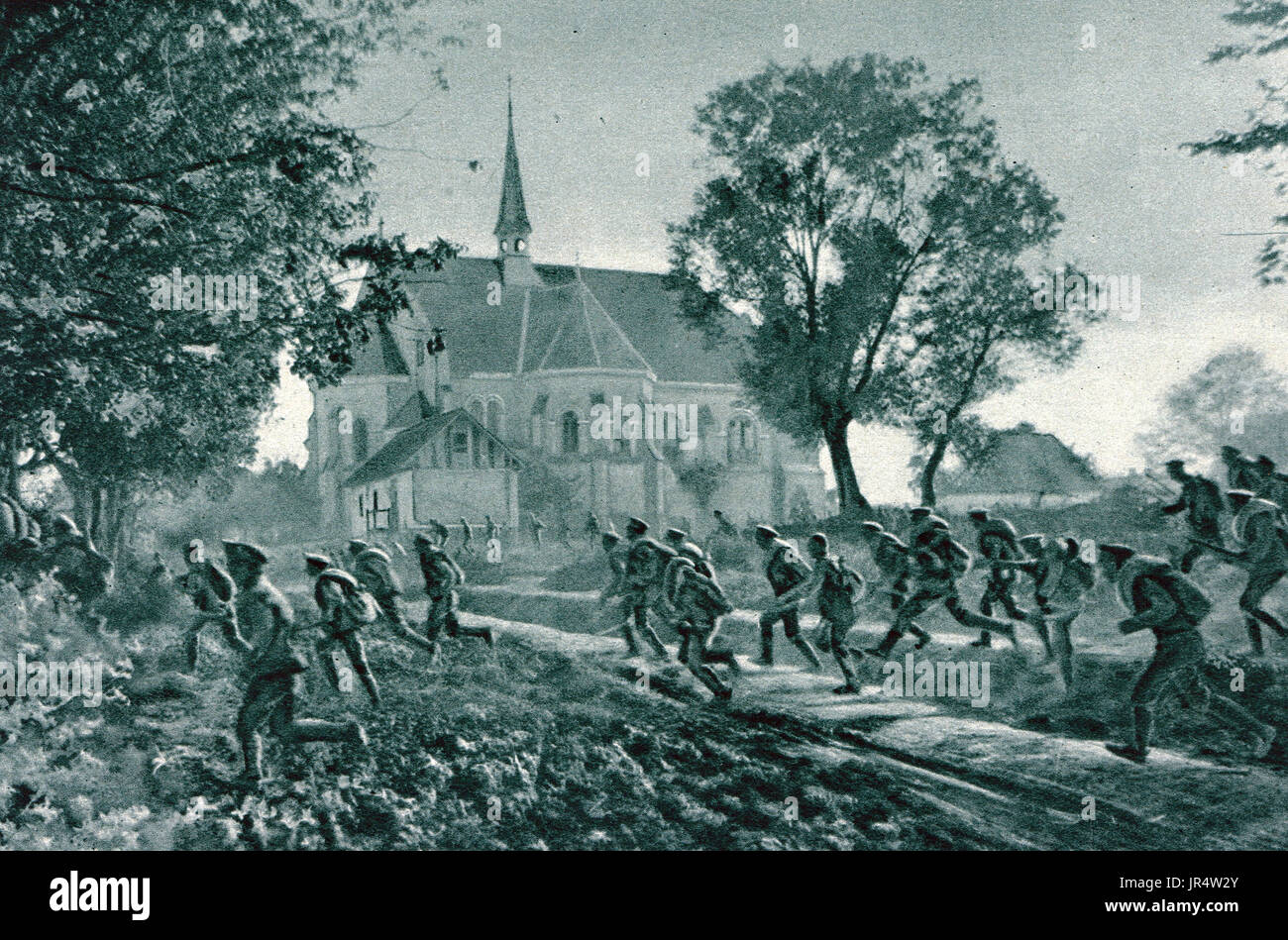 Russian regiment fleeing German advance, 1917 Stock Photo - Alamy