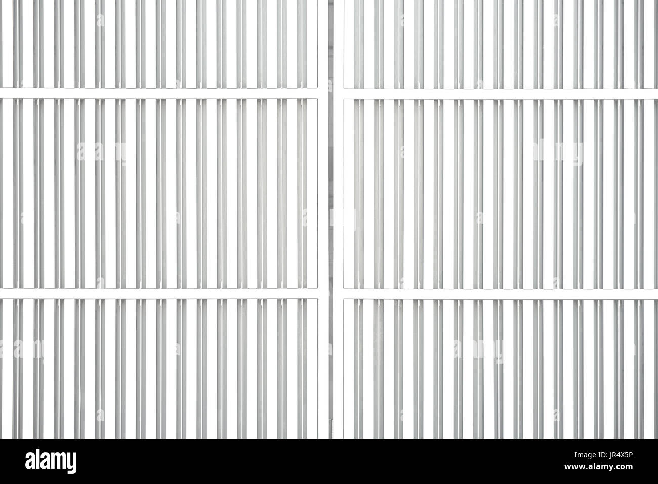 An abstract close-up of a section of a white gateway on a modern ...