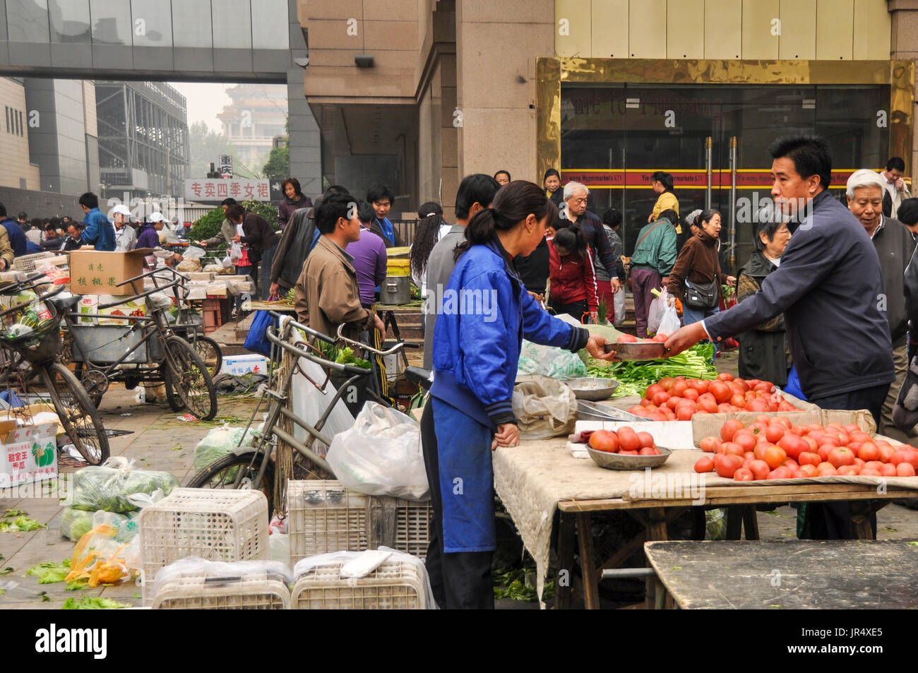 A busy marketplace in Beijing China Stock Photo - Alamy
