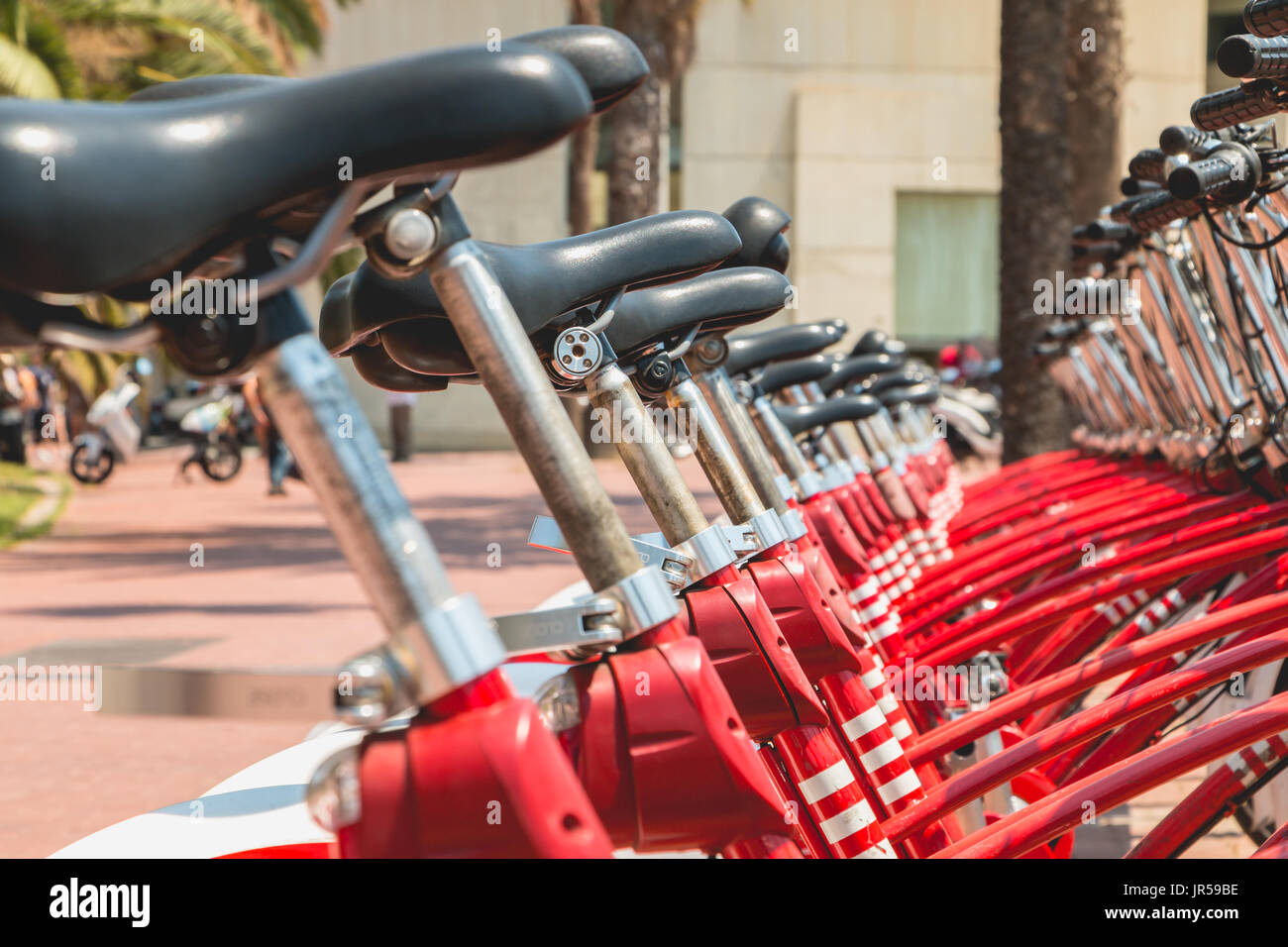 Group bicycles in barcelona hi-res stock photography and images - Alamy