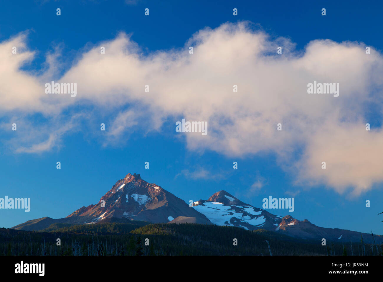 North and Middle Sister from Dee Wright Observatory, McKenzie Pass ...